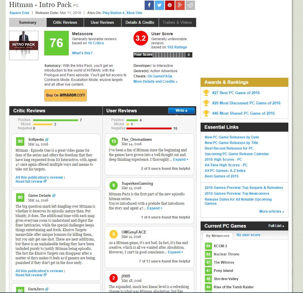 [Steam相关] [游戏评测] [你玩游戏我买单]《杀手》：一块亟待打磨的美玉 , 游戏综合讨论论坛 [f414] NGA玩家社区