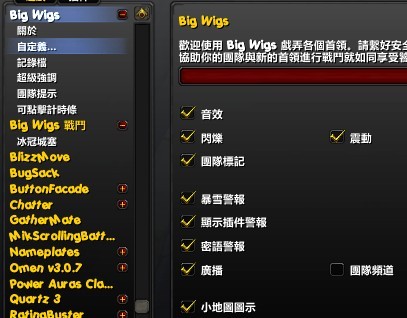 请教一下BIGWIGS插件的设置，如何让他有团队广播 178