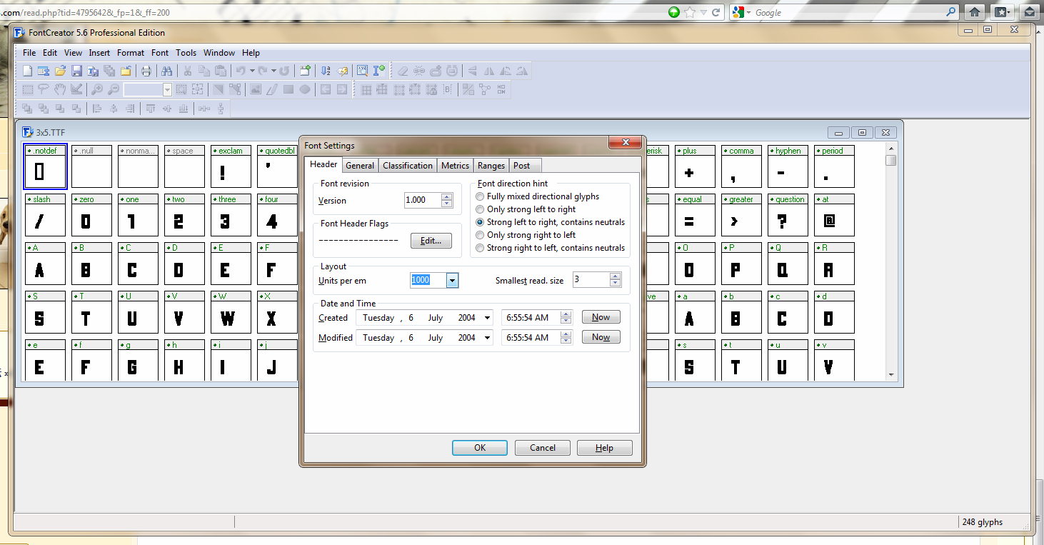 [简易教程]使用Font Creator 6.5批量修改字体大小、位置 178