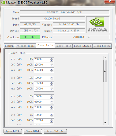 [教程] NVIDIA Maxwell架构显卡修改VBIOS阉割实例 178
