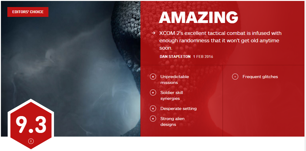 [业界新闻] PC独占 XCOM2 的 IGN / GameSpot 评分已出，看起来还不错 NGA玩家社区