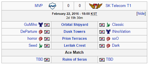 [赛事信息] 2016 SPL 第二轮！更新第五周对阵！明晚17:00三星 vs. SKT1/KT vs. MVP… NGA玩家社区