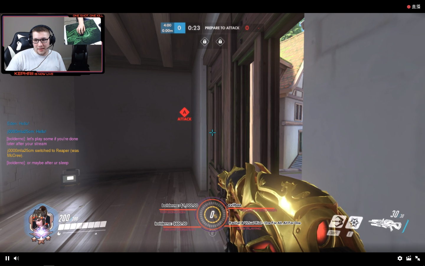 [分享] 北美第一平民狙神Kephrii在直播twitch时被捐献LZ目前所见最大donation！Kephrii语无伦次..... NGA玩家社区