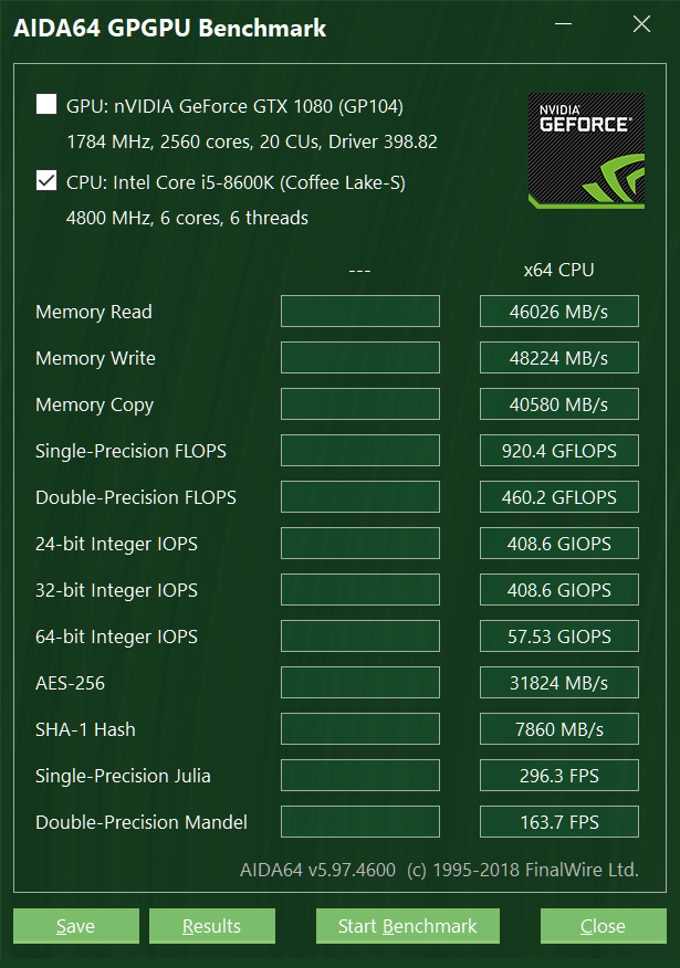 关于aida 64 CPU测试中的双精度曼德尔 NGA玩家社区