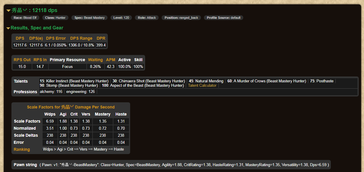 这版本的全buff 超乎你的想象(simc模拟1.2W) NGA玩家社区
