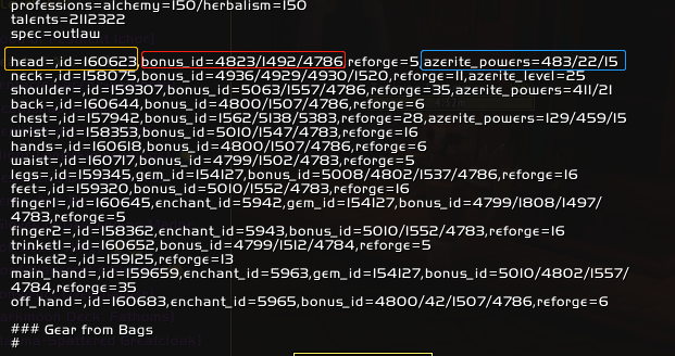 [分享] [授渔] 手把手教你如何用Raidbots/Simc进行各种各样的模拟 - 基础&代码修改(装等/特质/附魔等) 178