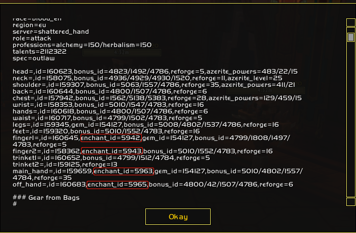 [分享] [授渔] 手把手教你如何用Raidbots/Simc进行各种各样的模拟 - 基础&代码修改(装等/特质/附魔等) 178