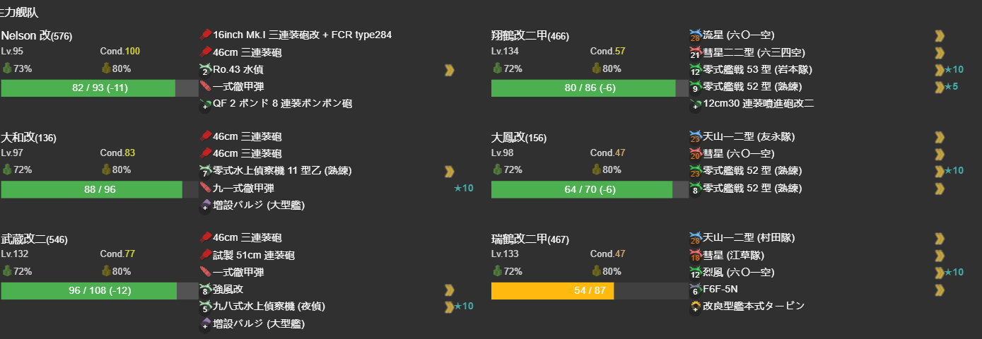 [舰colle]5-5上路6大船納爾遜打法分享(更新测试结果) NGA玩家社区