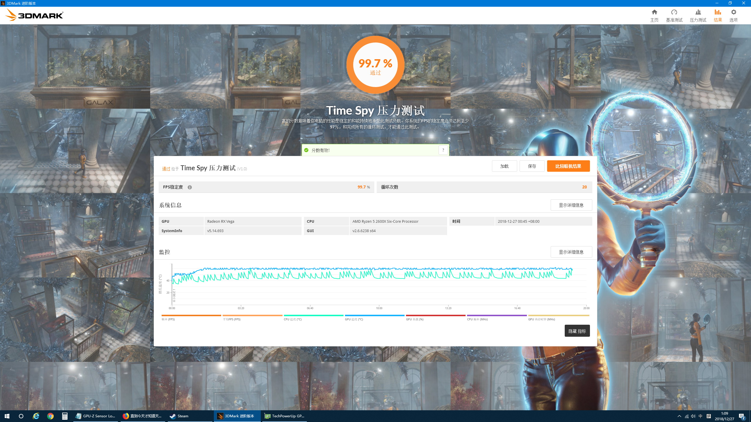 跑3DMARK压力测试，和玩游戏时候，显卡GPU负载数据偶尔为0%，其他几个数据也有偶尔异常。正常吗？ NGA玩家社区