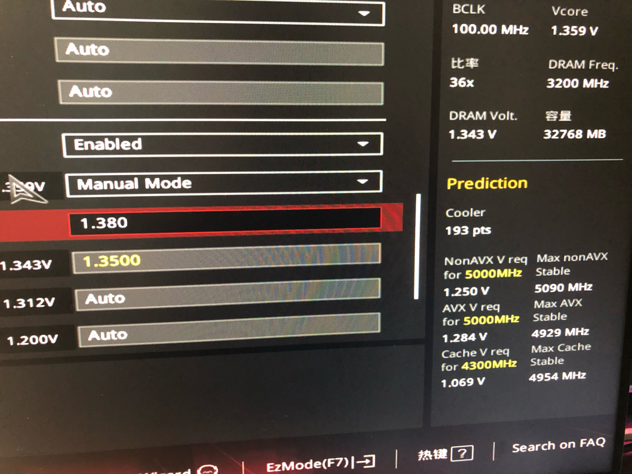 求教大佬们，9900k加到1.38v全核5g第三项一小时稳定了(失败，惊天雷)，再一次1.275v超频4.8稳定一小时了，是不是可以开始超内存了 NGA玩家社区