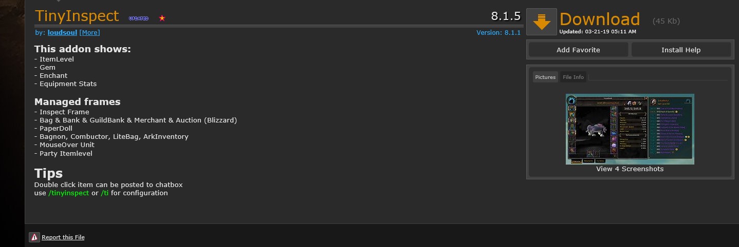 [搬运] TinyInspect插件，实测8.15可用 NGA玩家社区