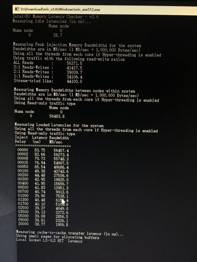 内存时序对于Intel Memory Latency Checker跑分影响的观察记录 NGA玩家社区