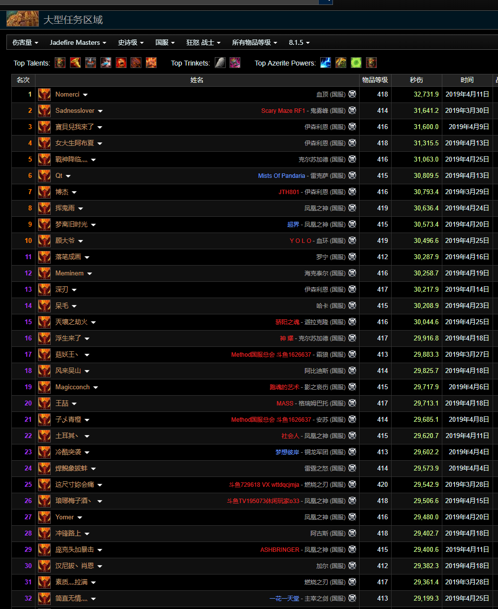 实测单体武器附魔爆爆击急速优于爆击精通。4月25日更新WCL M1-3截图(更新结论，31楼更新2.54W木桩) NGA玩家社区