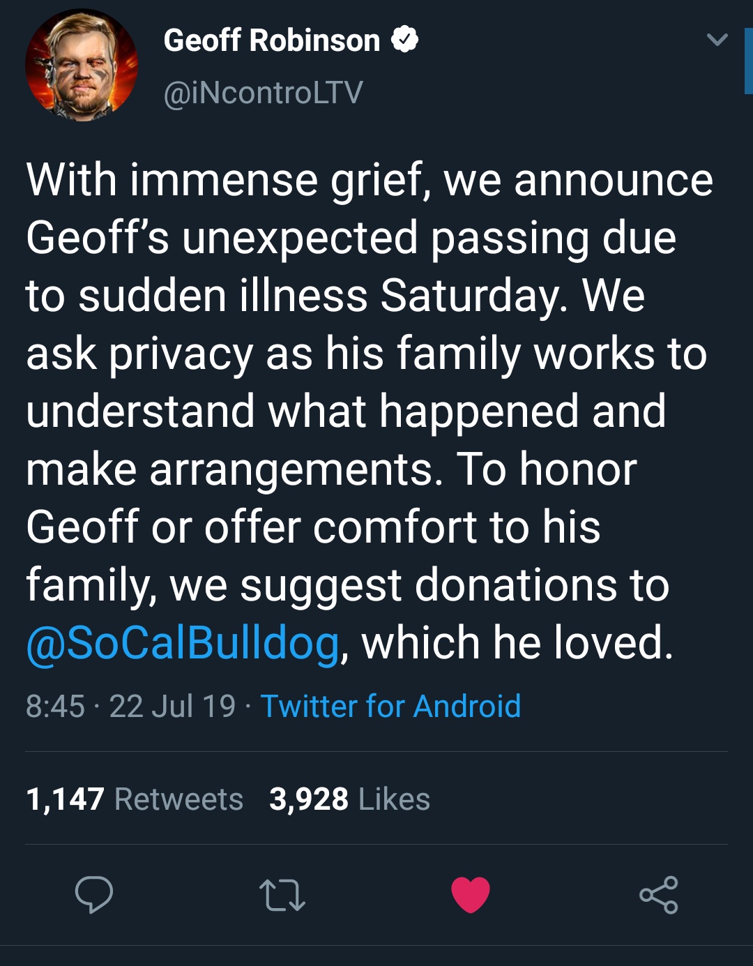 [悲报]RIP Geoff "iNcontroL" Robinson NGA玩家社区