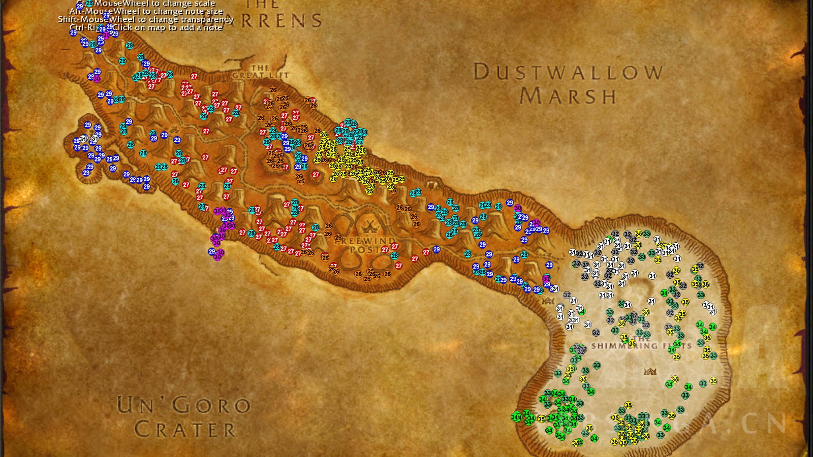 刷怪与升级(二) 全地图怪物等级分布--荆棘谷及其之前(多图预警) NGA玩家社区