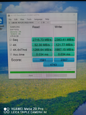同一台机器970EVO plus 500g/pm981a 512g/c2000 1t随便跑个分对比一下 NGA玩家社区