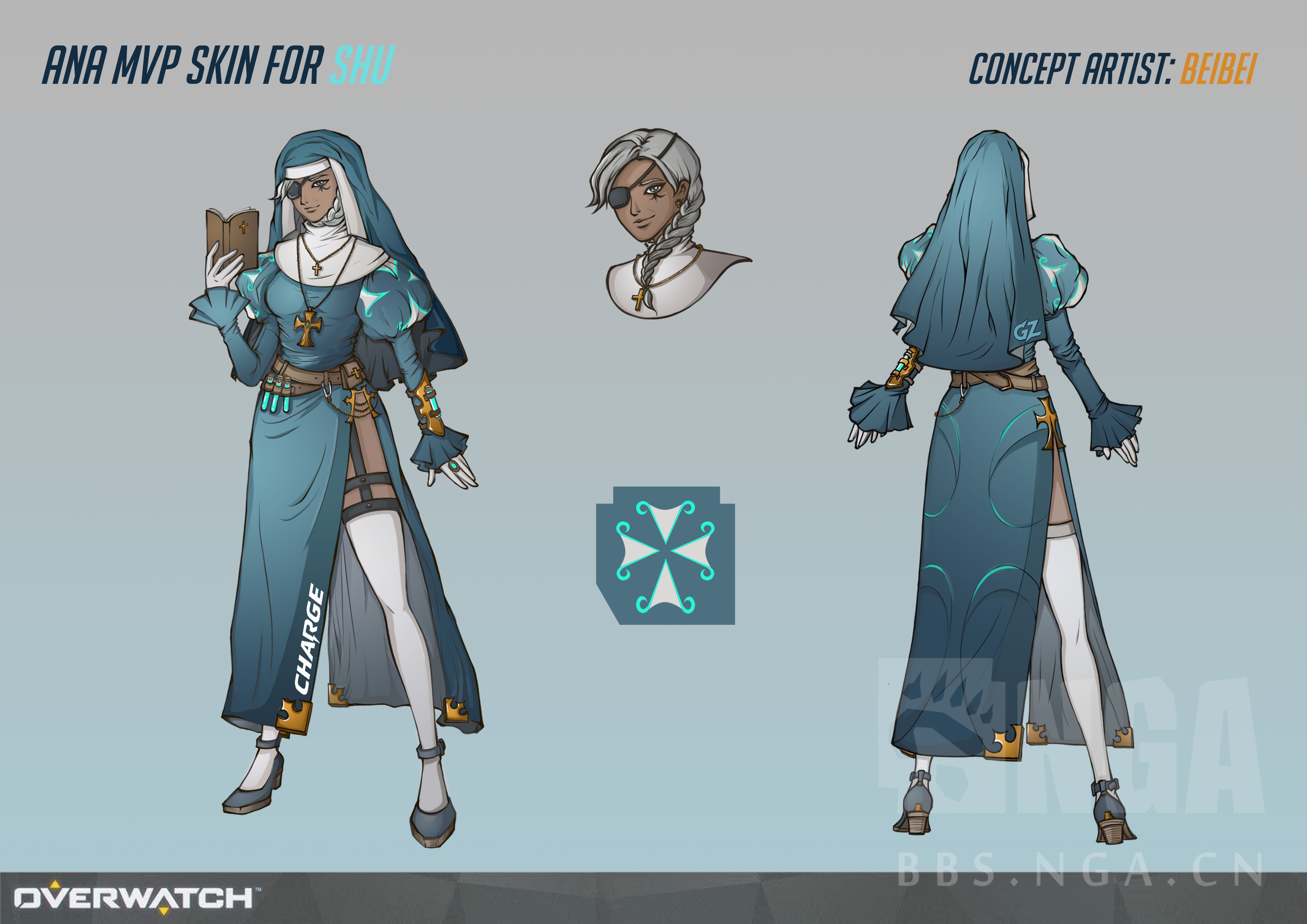 [命题绘] [守望先锋联赛MVP皮肤设计行动]--[SHU-神职人员安娜] NGA玩家社区