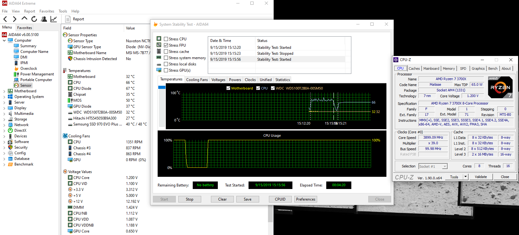 [作业贴] 装机小白のCPU超频笔记 Ryzen 3700x + MSI B450 Tomahawk NGA玩家社区