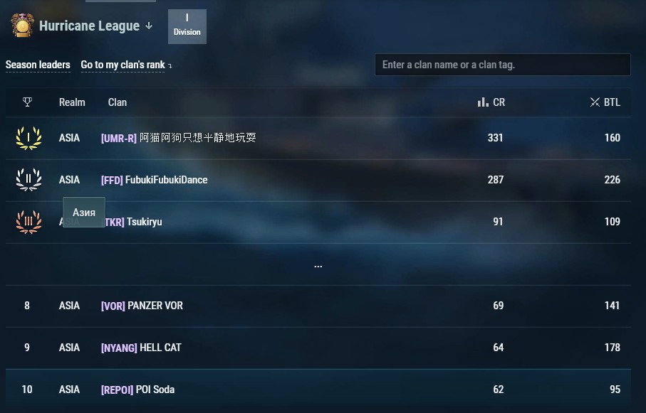 [SEA][招募][CW][42/50][REPOI] 亚服唯一的英语飓风工会REPOI开放招募CW选手 NGA玩家社区