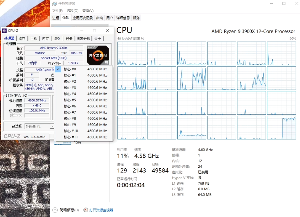 你们的3900x单核睿频能到多少？ NGA玩家社区