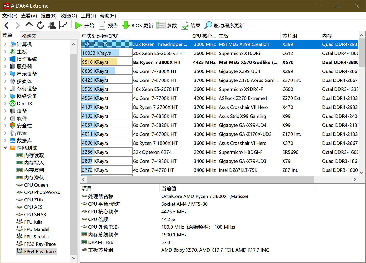 Aida64的FP64 Ray-trace性能测试应该是目前AMD CPU最有效率的检测CPU超频稳定性的工具了 NGA玩家社区