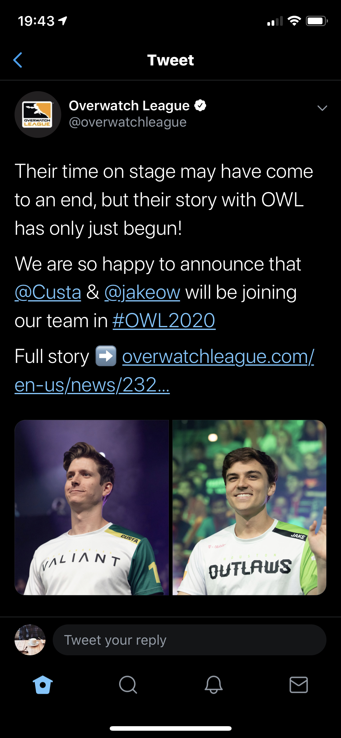 [新闻]Custa和jake双双加入OWL联赛解说 NGA玩家社区