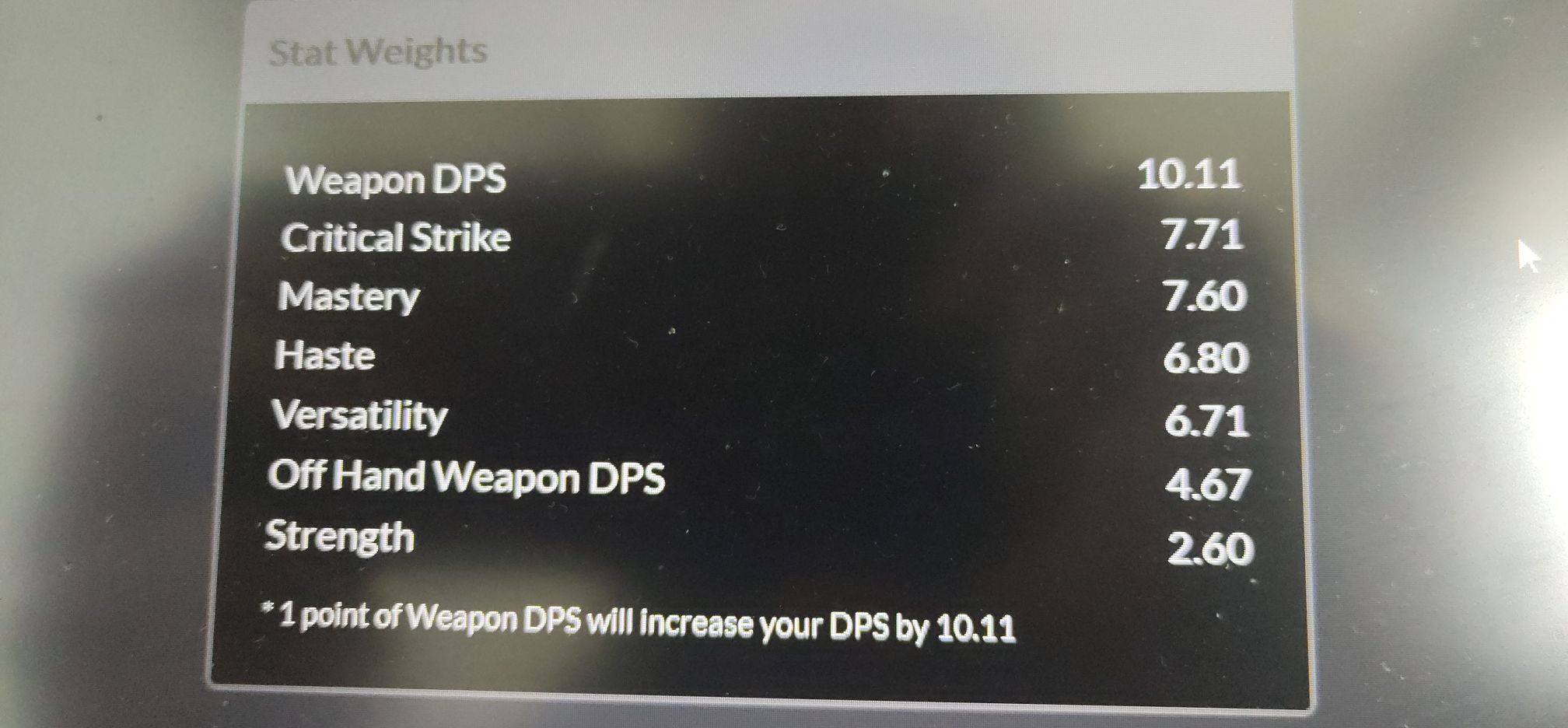 求教关于simc属性权重的问题 NGA玩家社区