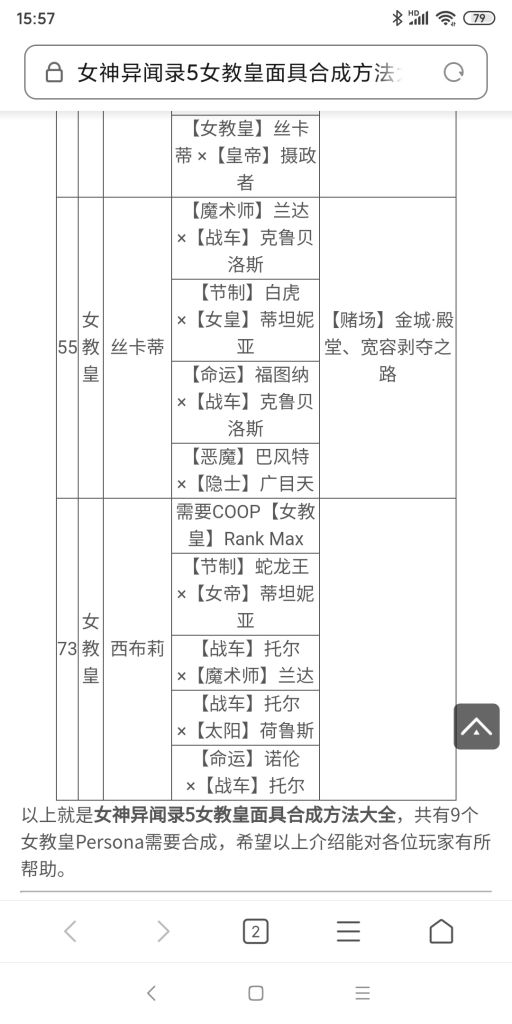 大神们，求P5R面具合成公式！ NGA玩家社区