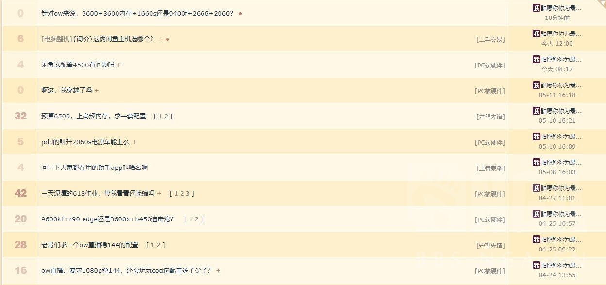 针对ow来说，3600+3600内存+1660s还是9400f+2666+2060？ NGA玩家社区