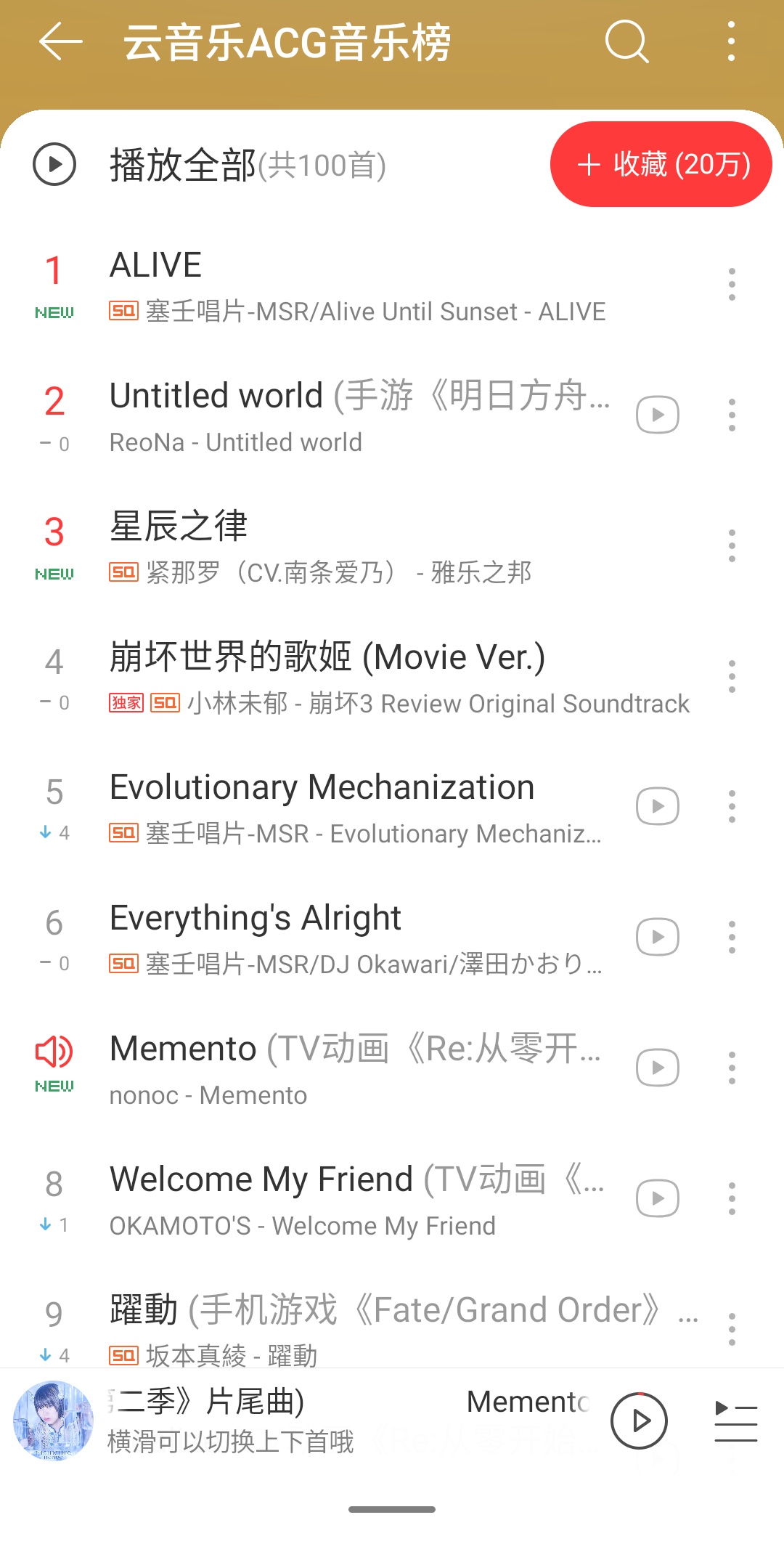 网易云的ACG榜，前十首有7首是手游的 NGA玩家社区