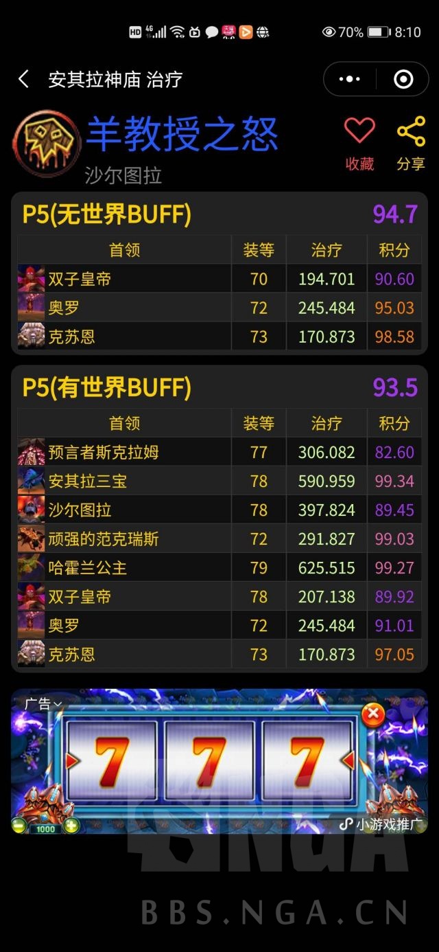 [怀旧服] 求教恢复萨满5T2.5+3T2刷血手法 NGA玩家社区