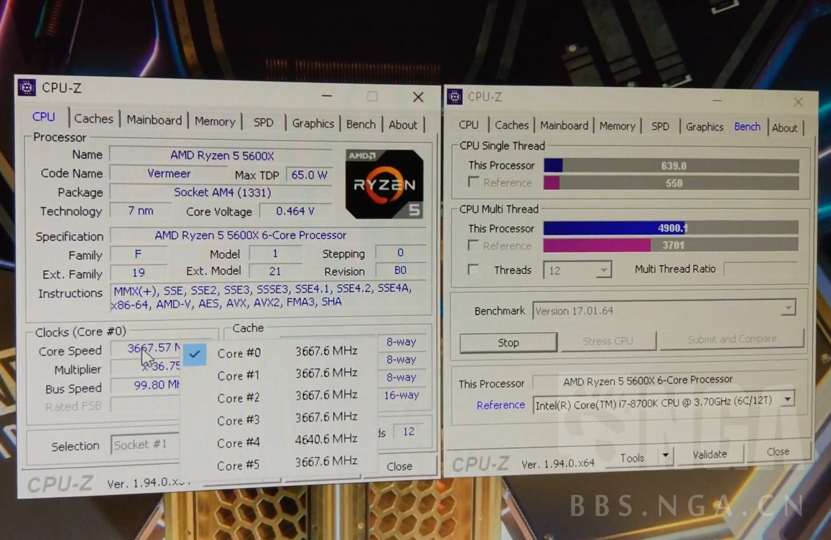 5600X CPUZ潮玩客的 NGA玩家社区