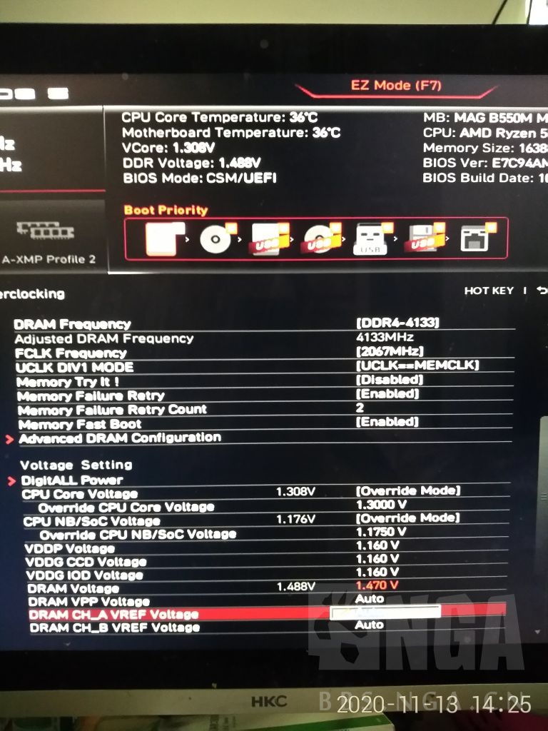 b550m迫击炮 5800x c9bjz不会超频了(貌似是biosbug NGA玩家社区