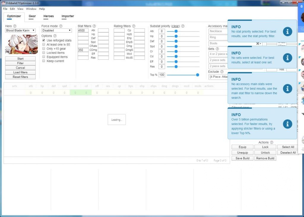 [求问大佬] Fribbels 装备配置最佳化系统提问，每次导入都是+45的装备？？ NGA玩家社区