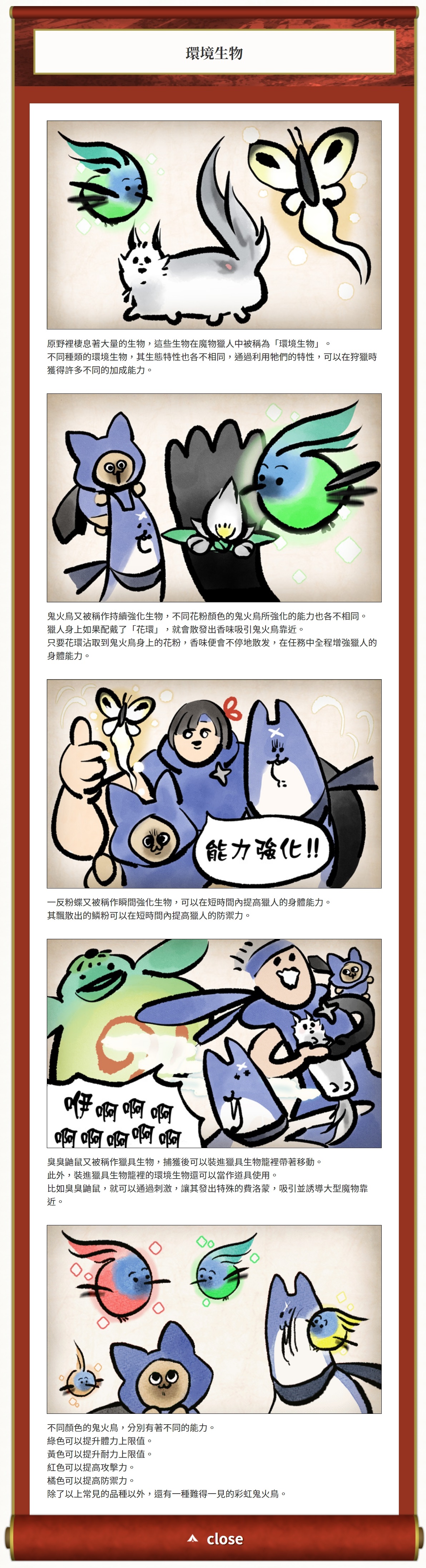 官方出品的MHrise狩猎指南，来鉴赏一下看板娘这魔性的水墨画风 NGA玩家社区