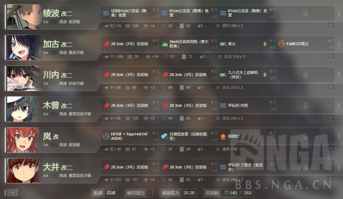 [仓鼠输送队] 激突！ルンガ沖夜戦 [甲难度攻略] 尽量精简版 [E5P2更新针对二阵友军的调整说明] NGA玩家社区