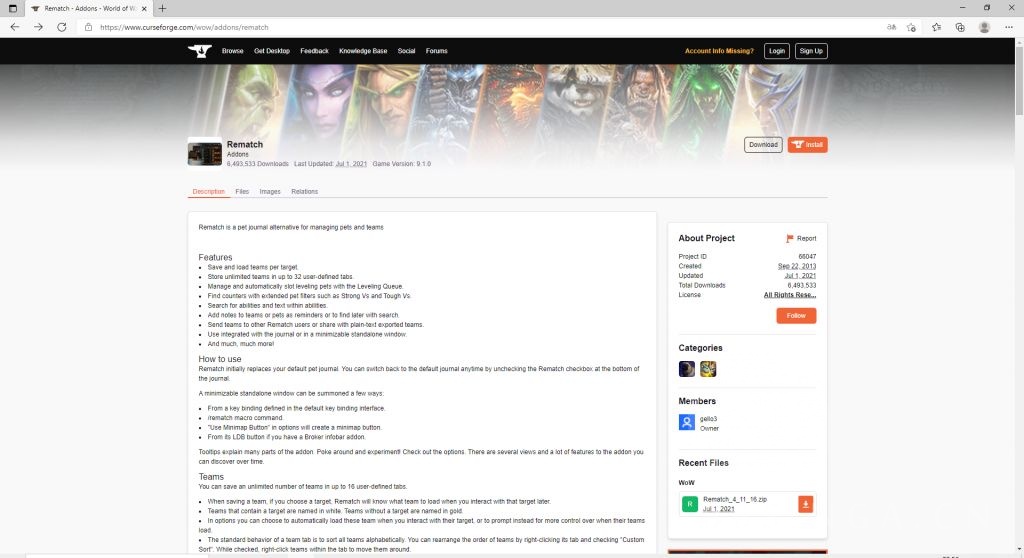 Rematch插件已被curseforge移除 NGA玩家社区