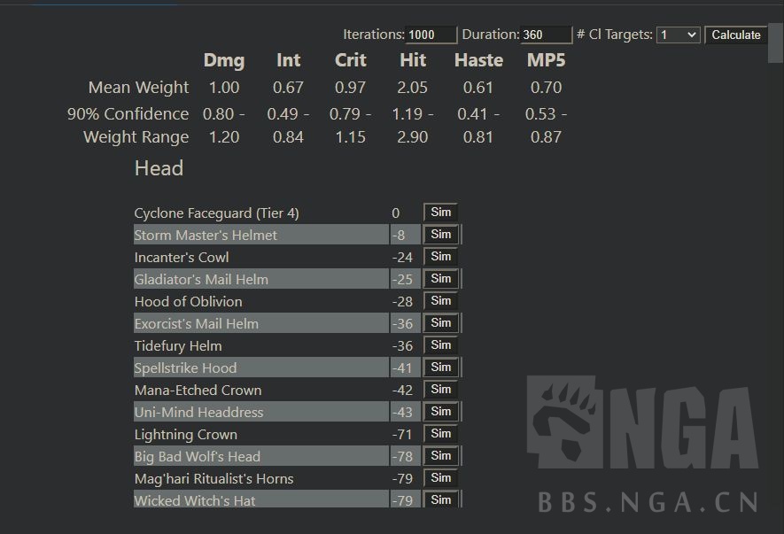 [插件/宏/工具] [元素 PVE] [TBC相关]TBCC版本元素输出模拟器 TBC Elemental Simulator 178