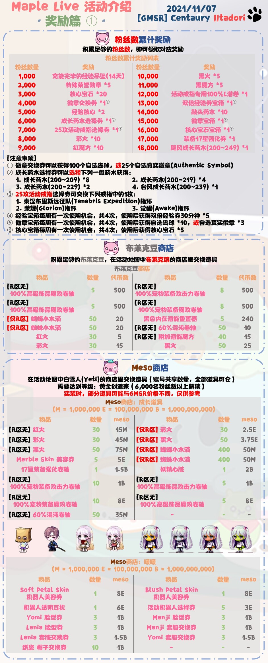 [国际服]Maple Live活动介绍(结合11/17PN修正) NGA玩家社区