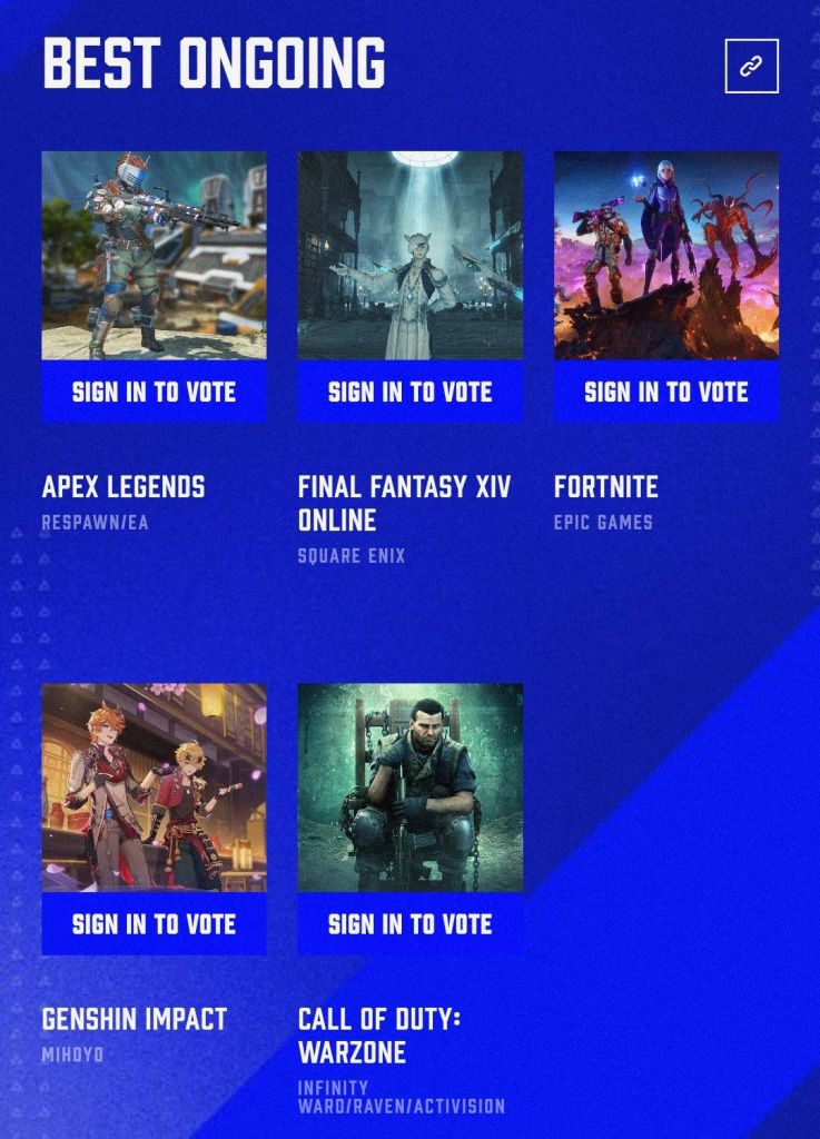 今年TGA提名 NGA玩家社区