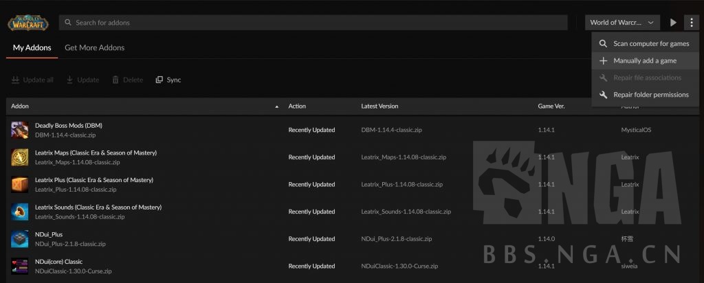 [教程] 关于赛季服插件问题(CurseForge) NGA玩家社区