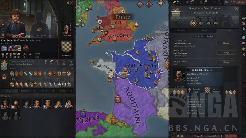 [ck3] 成就七世列王 868破局 NGA玩家社区