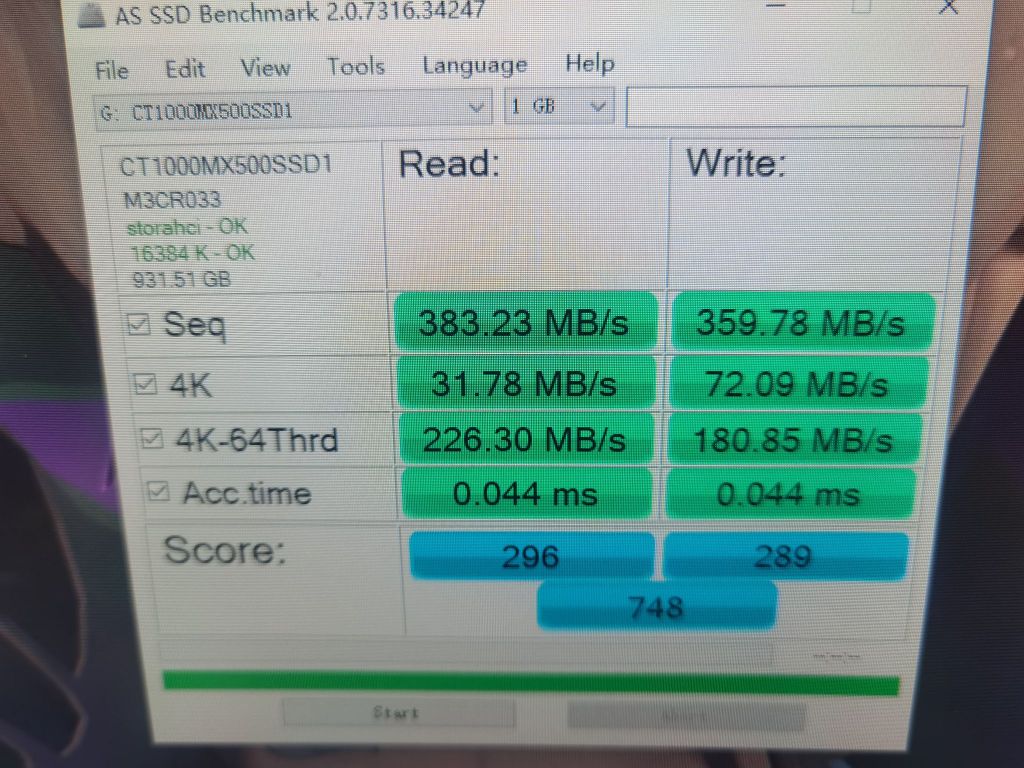 求教 新装的英睿达MX500固态只有300M的速度 是为什么 NGA玩家社区
