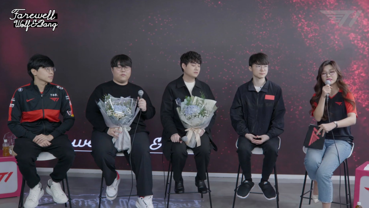 [战队相关] Bang和Wolf退役仪式采访，裴俊植官宣已向LCK女主持求婚 178