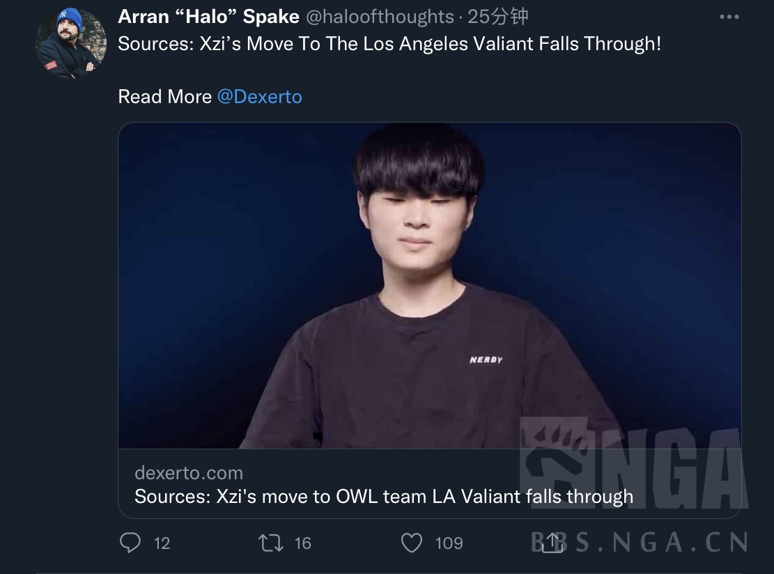 [有待证实] 据Dexerto的后续爆料，在三十天的短约后，Xzi未能成功续约洛杉矶英勇队 NGA玩家社区