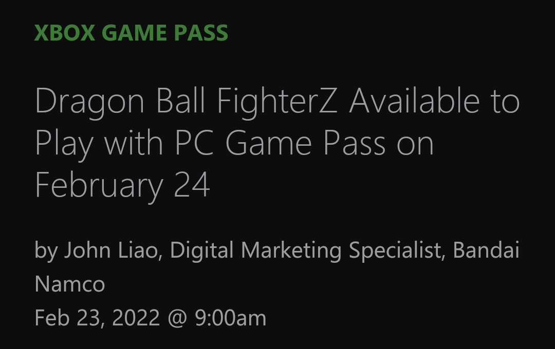 [XGP上新]《龙珠斗士Z》将于2月24日加入PC Game Pass(主机版此前已加入) NGA玩家社区