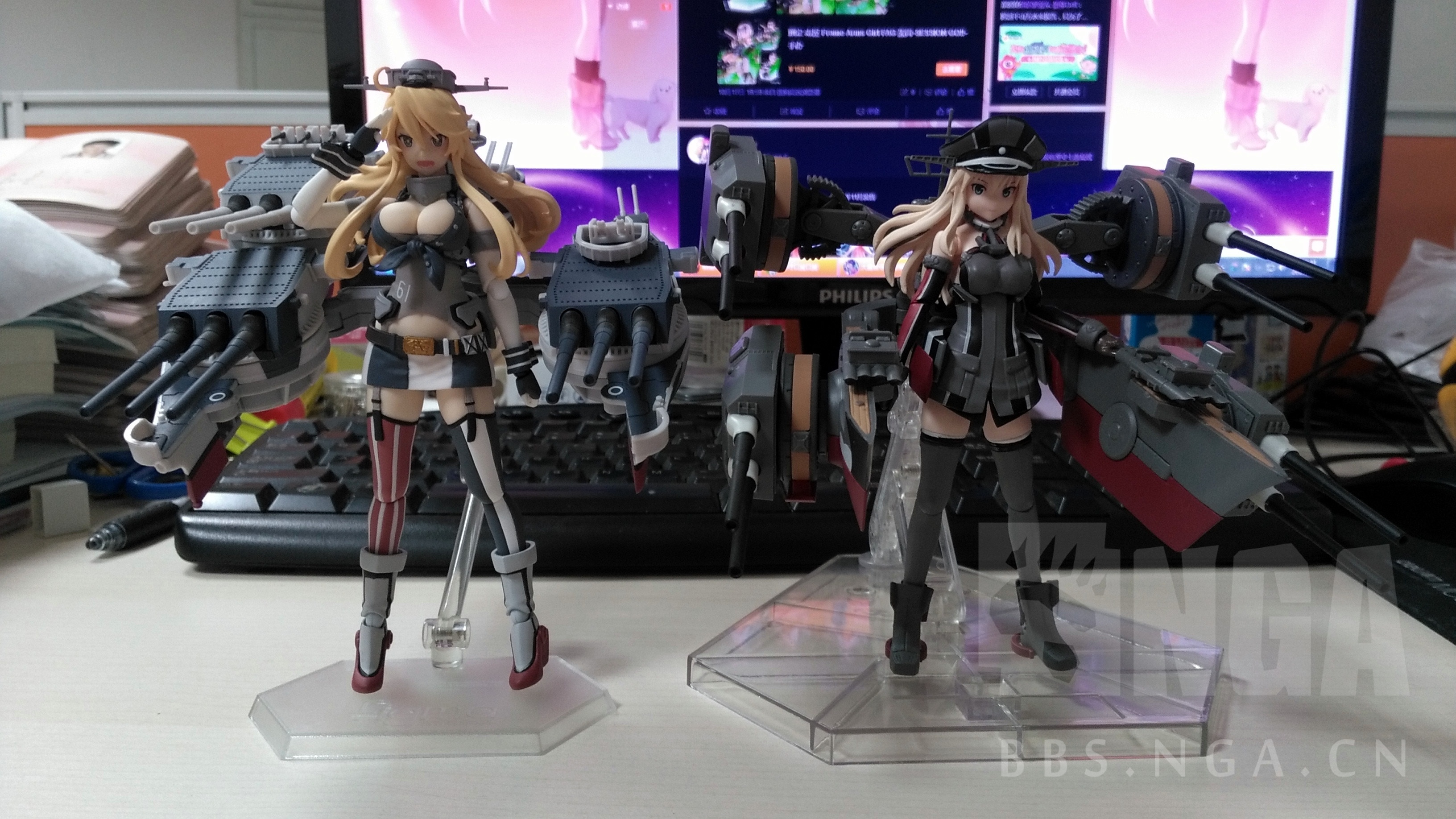 [可动成品]同样的可动舰娘，不同的厂子。万代agp爱宕和mf figma 欧根简单对比 NGA玩家社区