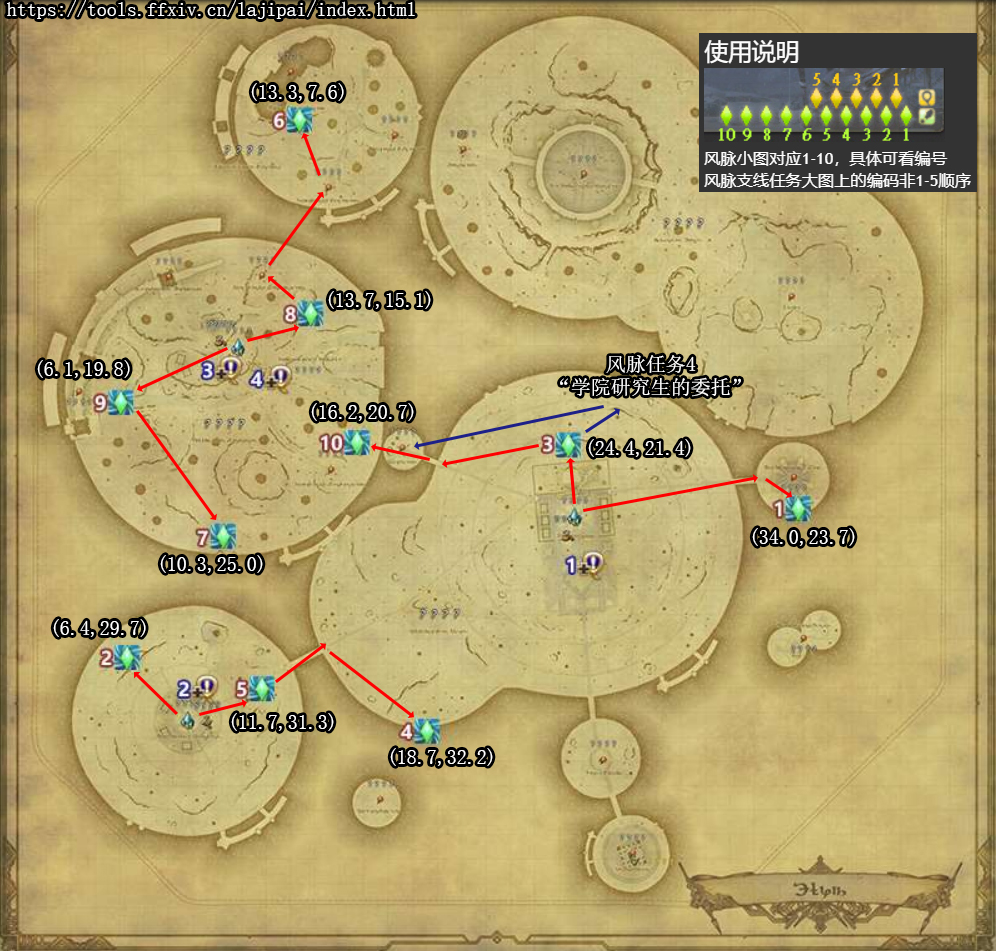 [FF14 6_0攻略] [含剧透]6.0版本全图风脉泉详细点位与风脉泉支线任务一览 附一图流 178