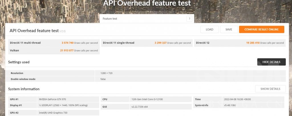 [其他问题] 有人帮忙跑一下3DMARK API overhead test嘛 NGA玩家社区