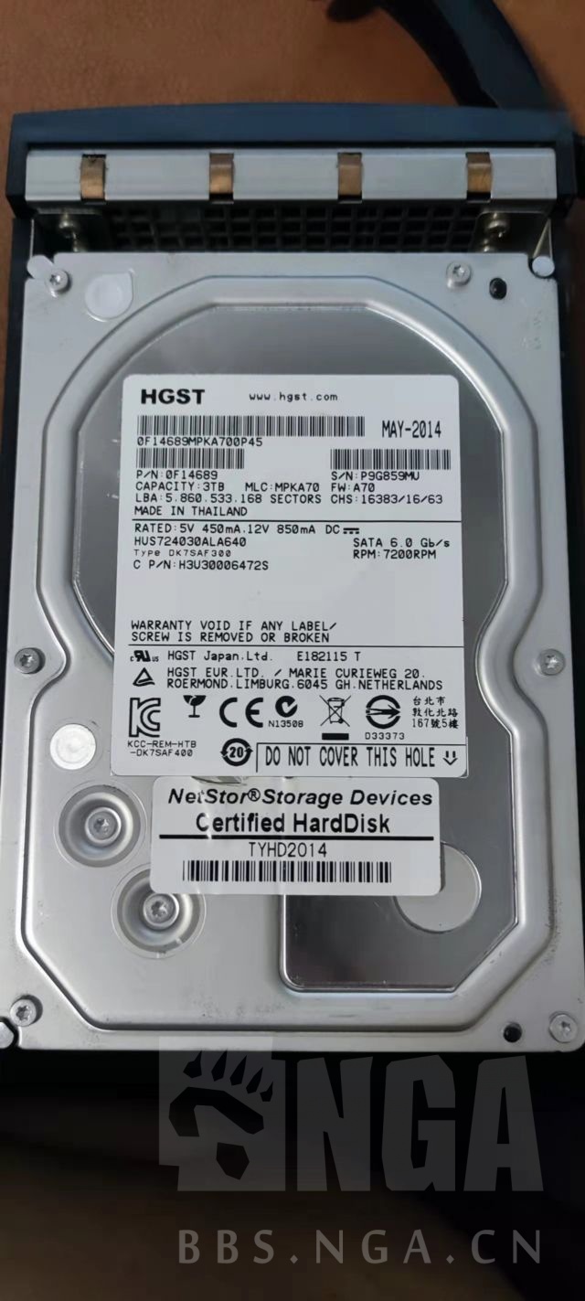 [电脑硬件] 日立3T企业级硬盘，13块。。200每块，2块包邮 NGA玩家社区